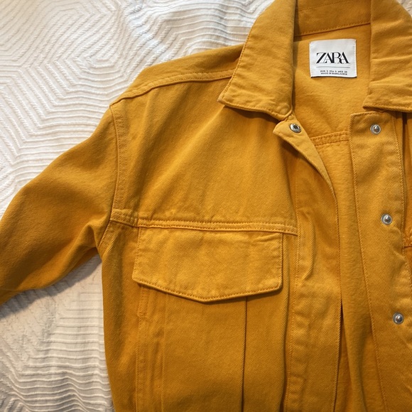 Zara | Jackets & Coats | Brand New Yellow Jean Jacket From Zara | Poshmark